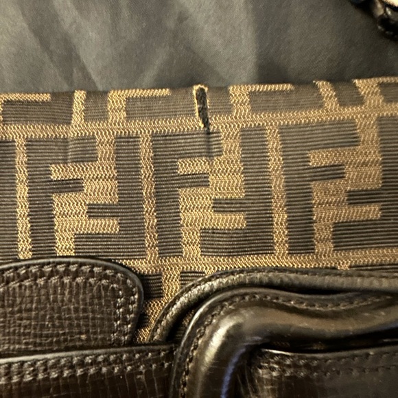 Fendi | Bags | Fendi Monogram Bag With Leather Belt Buckles And Chain ...